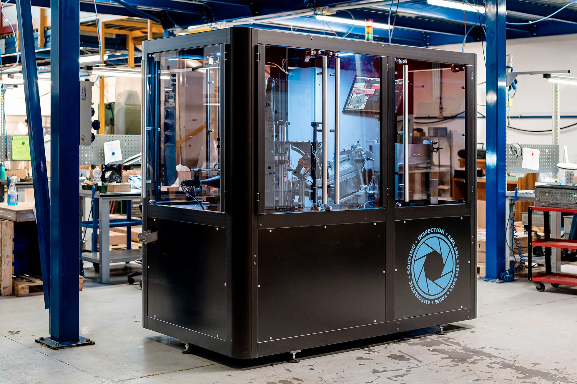 Automatic sorting machine with glass disk - AML